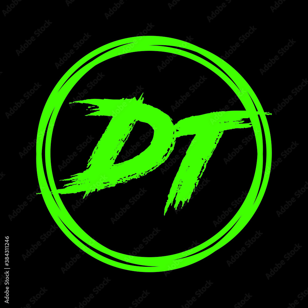 DT Letter Logo Design Creative Icon Modern Letters Vector Logo Stock ...