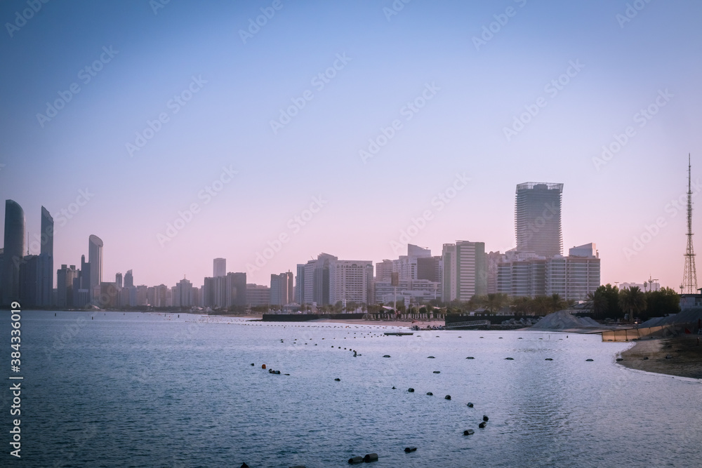 Abu Dhabi , UAE - 10 october 2020 : Capital City of United Arab ...