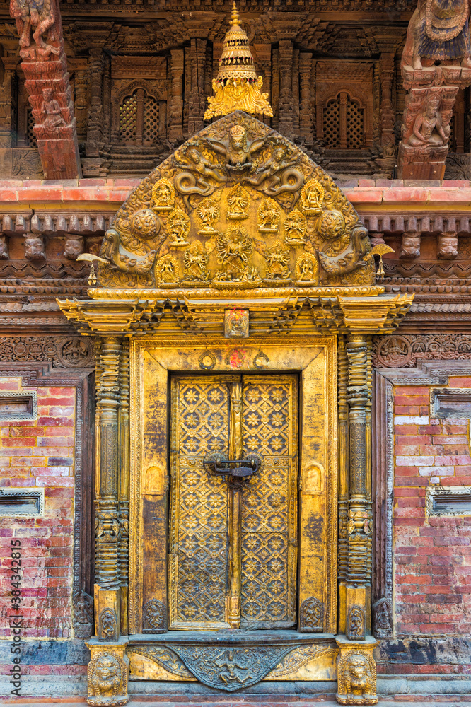 Golden doorway, Mul Chowk, Hanuman Dhoka Royal Palace, Patan Durbar ...