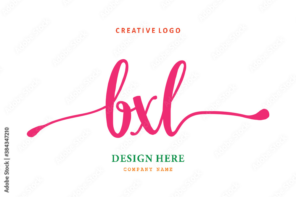 pharmacy logo composition of the letter BXL is simple, easy to ...