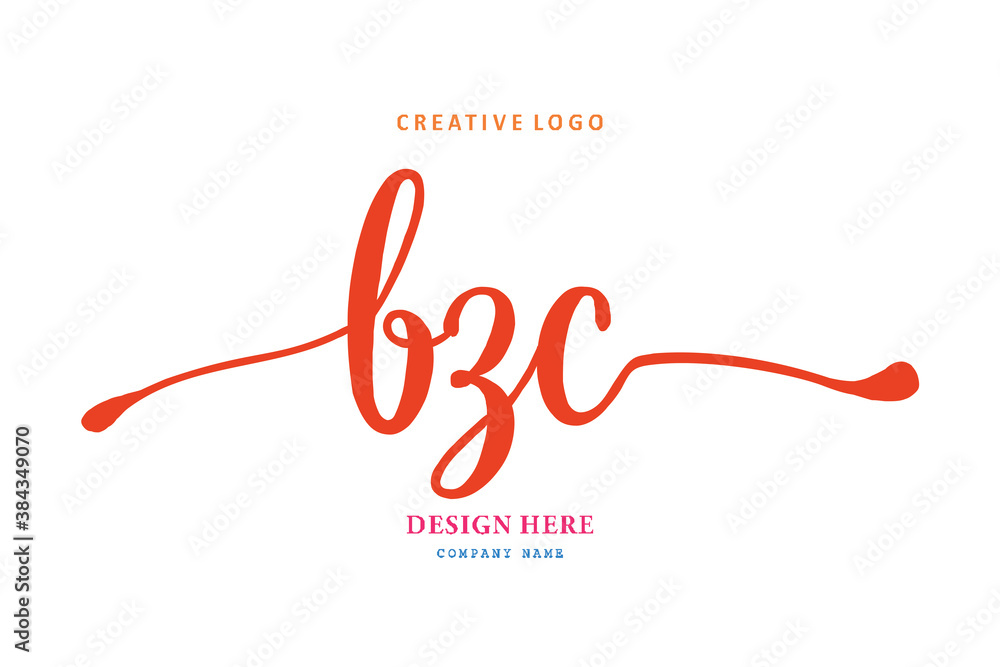 pharmacy logo composition of the letter BZC is simple, easy to ...