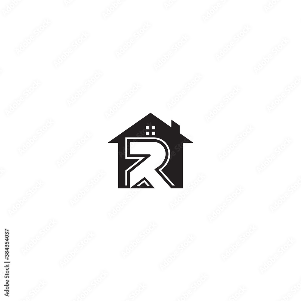 Letter R home logo design vector template, r logo design, Letter r ...