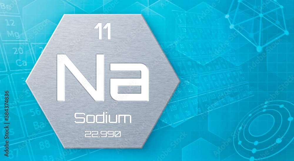 Chemical element of the periodic table - Sodium Stock Illustration ...
