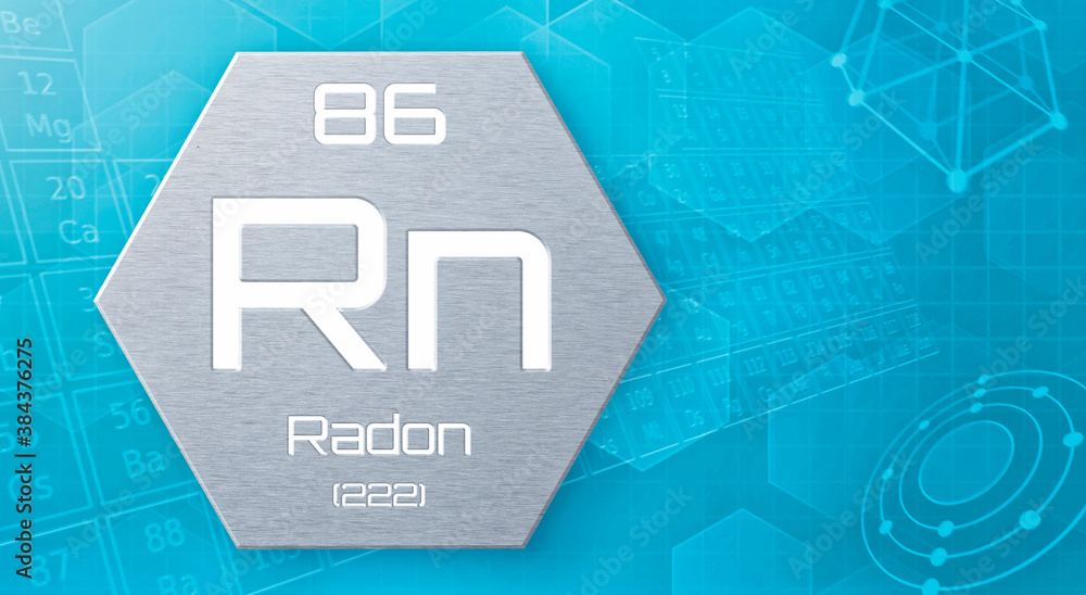 Chemical element of the periodic table - Radon Stock Illustration ...