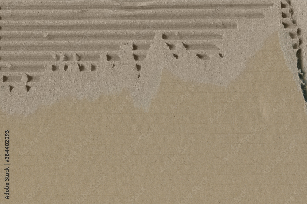 Close up of a light brown vintage rough sheet of carton. Cardboard ...