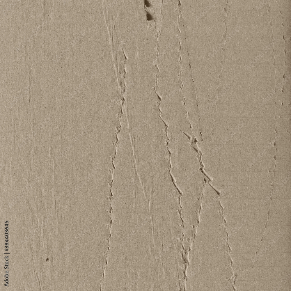 Close up of a light brown vintage rough sheet of carton. Cardboard ...