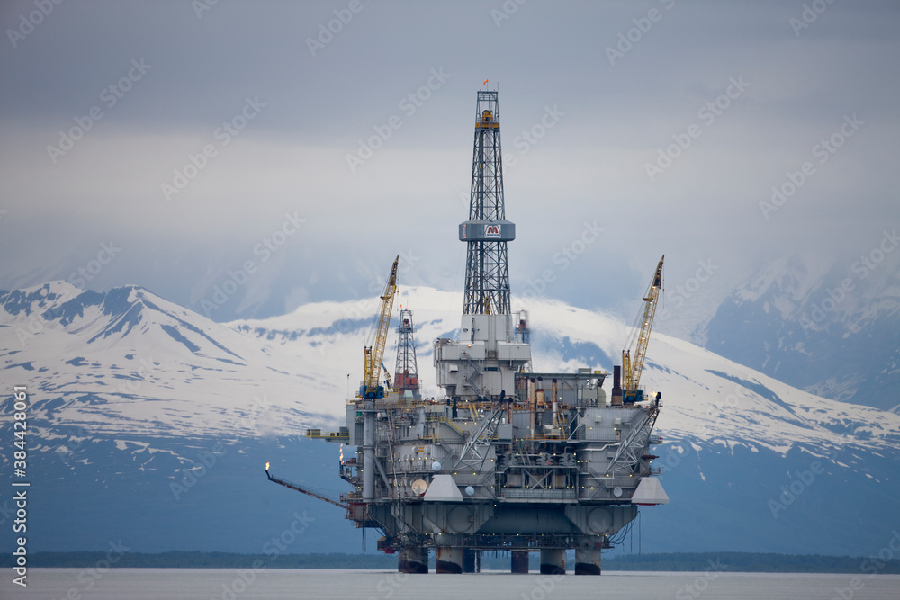 Offshore Oil Rig, Cook Inlet, Alaska Stock Photo | Adobe Stock