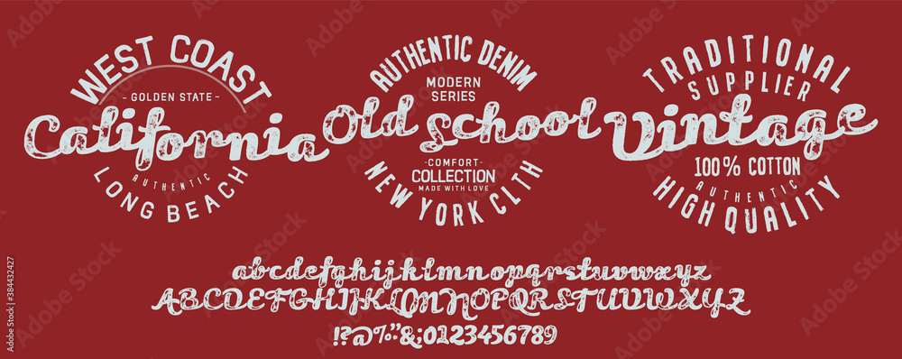 Old school vector graphic for fashion and printing. Hand drawn ...