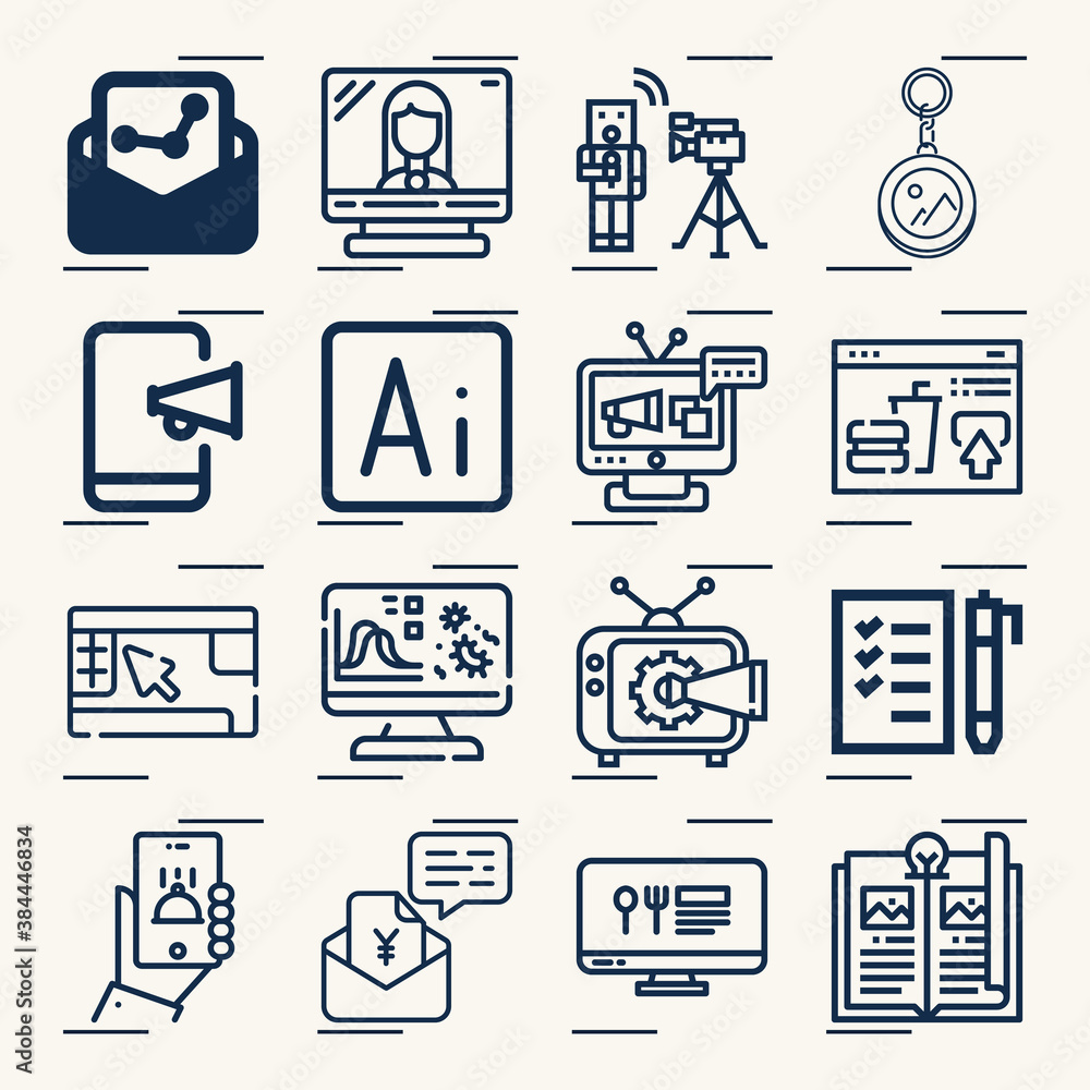 Simple set of series related lineal icons. Stock Vector | Adobe Stock