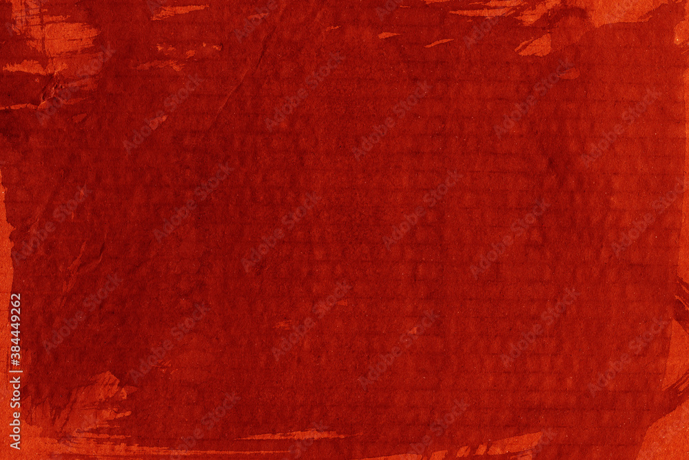 A red vintage rough sheet of carton. Recycled environmentally friendly ...