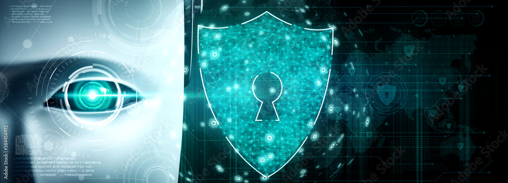 AI robot using cyber security to protect information privacy ...
