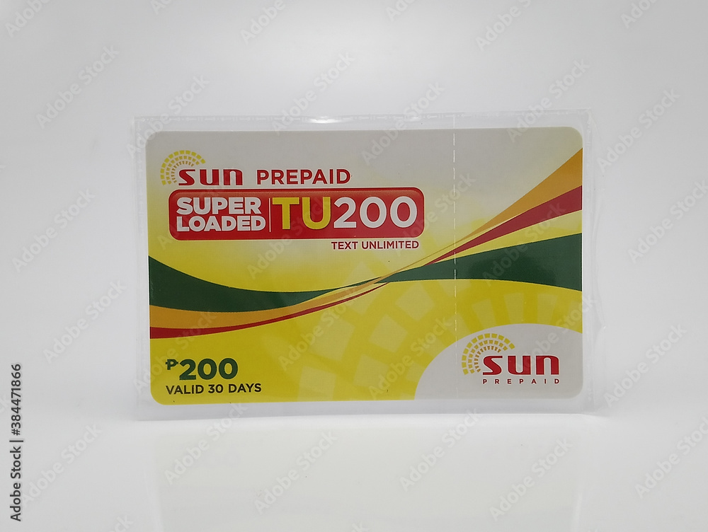 Sun prepaid load card in Manila, Philippines Stock Photo | Adobe Stock