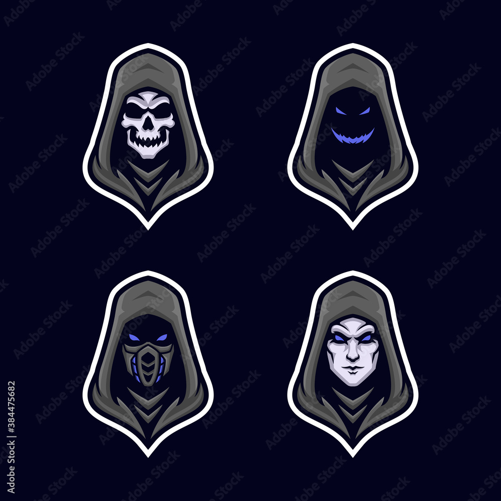 Head Collection Gaming Esport Mascot Logo Stock Vector | Adobe Stock