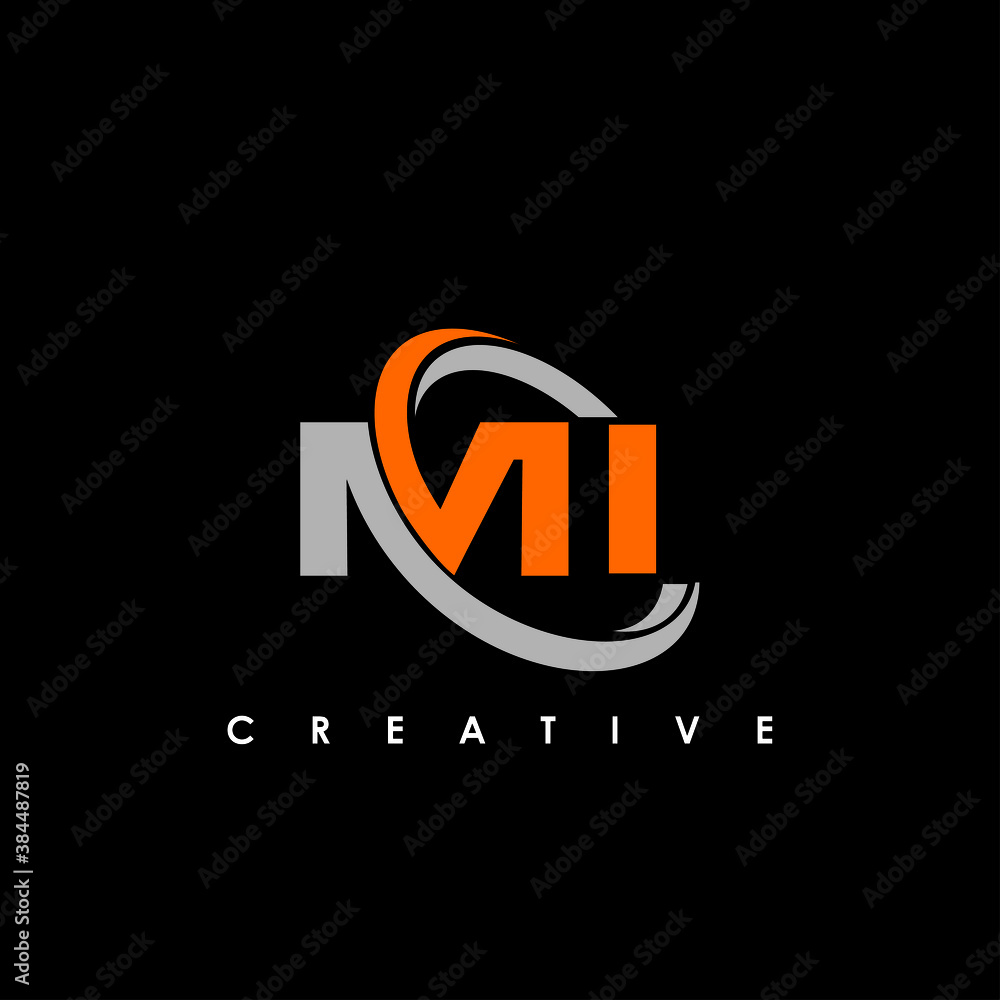 MI logo design template vector illustration Stock Vector | Adobe Stock