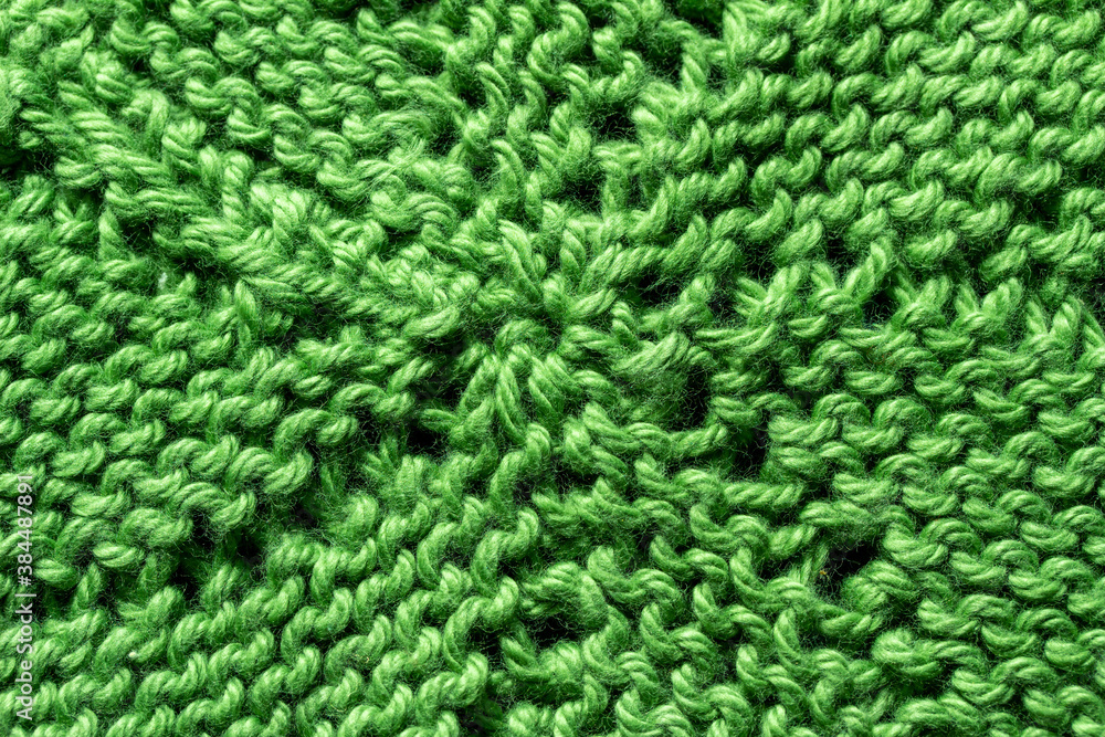 Full frame macro art abstract view of a green crocheted yarn doily ... Full frame macro art abstract view of a green crocheted yarn doily ...