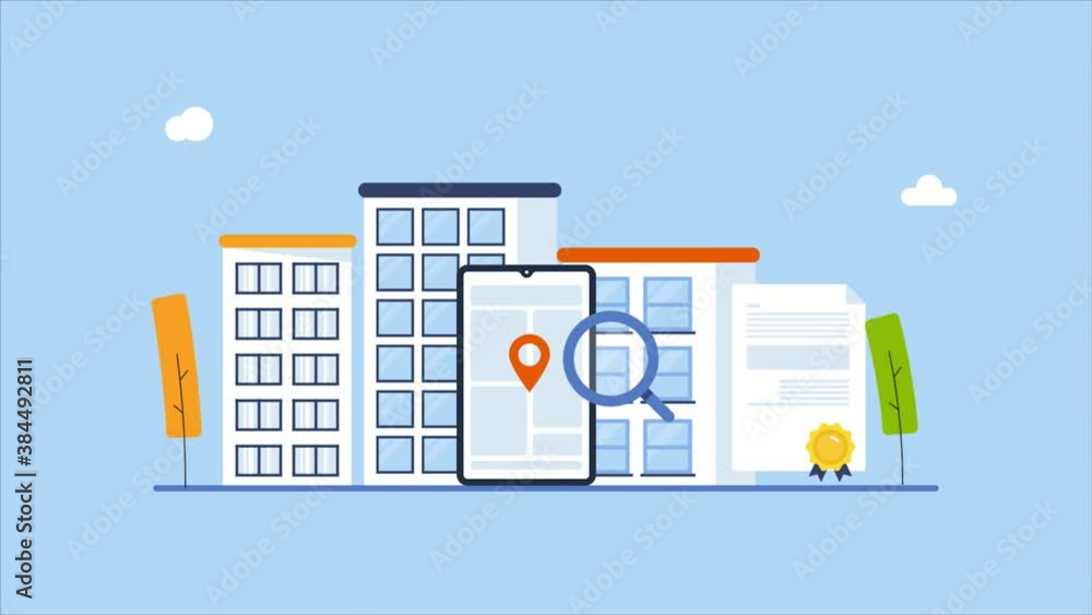 Mobile property application, searching online property on smartphone ...