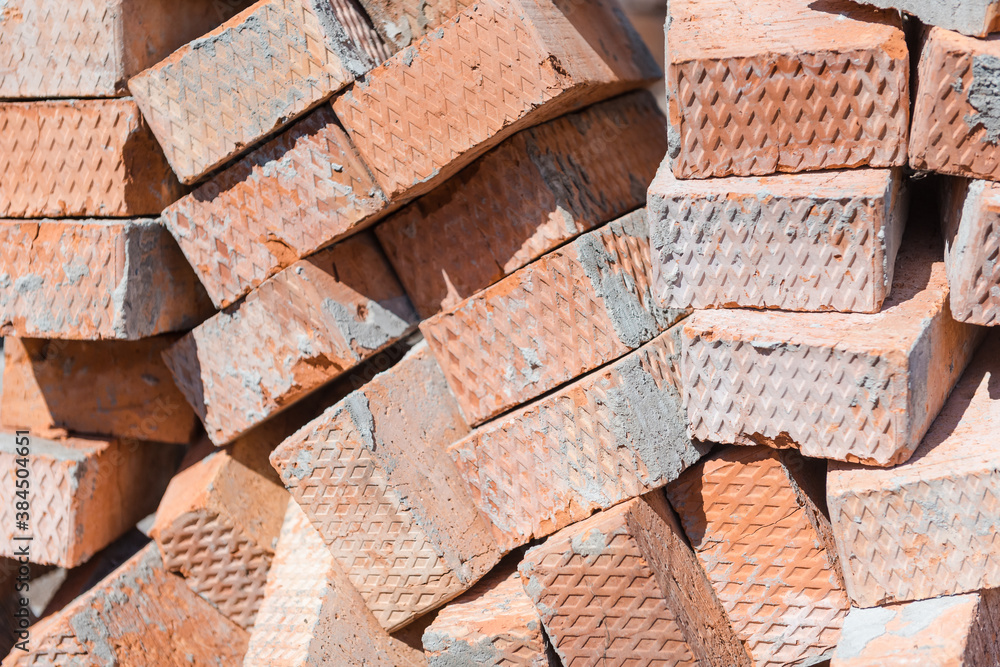 Scrap bricks. Construction is in progress. Destroy a brick wall. Engage ...