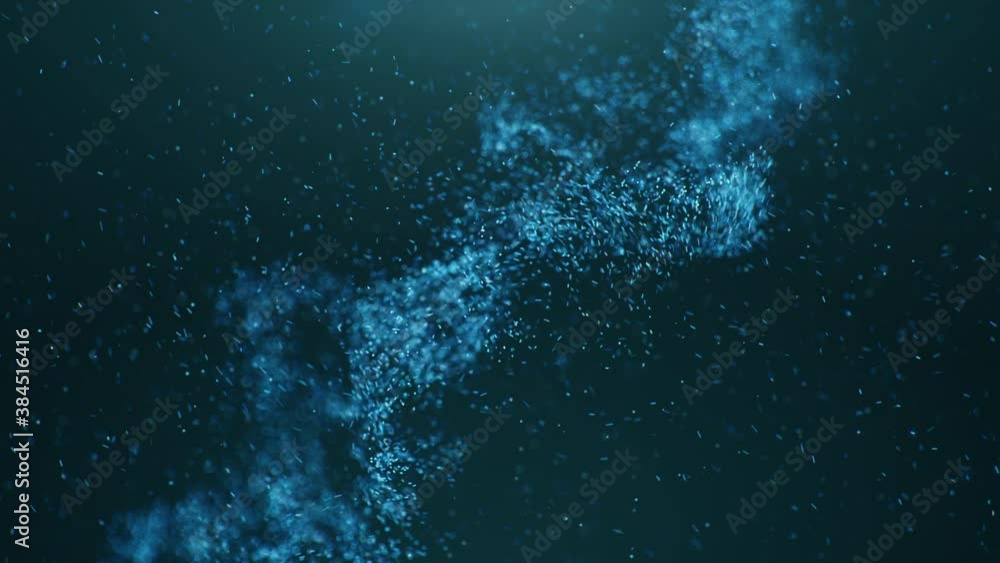 Building DNA molecules animation, viral structure. Concept destroyed ...