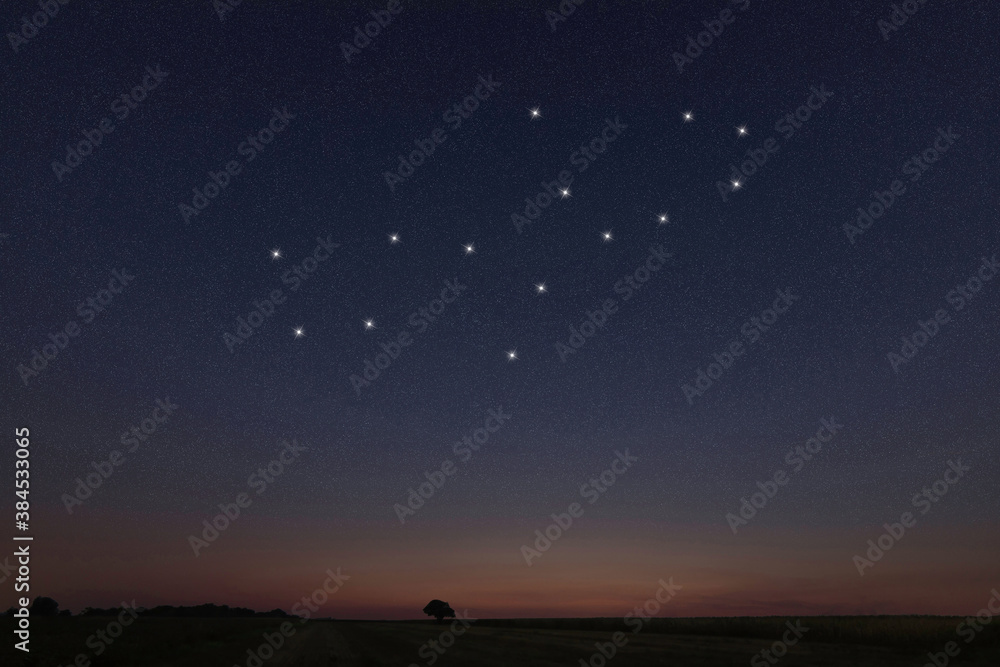 Virgo star constellation, Night sky, Cluster of stars, Deep space ...