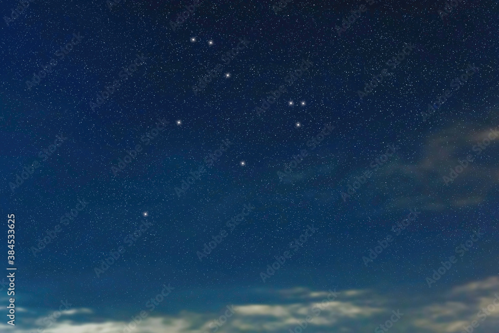 Cepheus star constellation, Night sky, Cluster of stars, Deep space ...