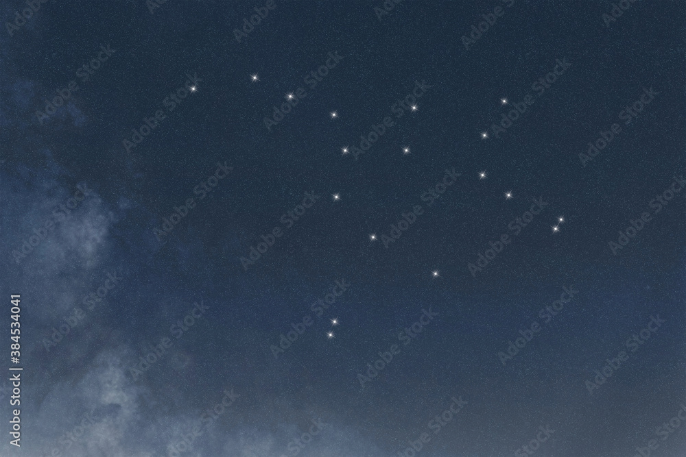 Ursa Major star constellation, Night sky, Cluster of stars, Deep space ...