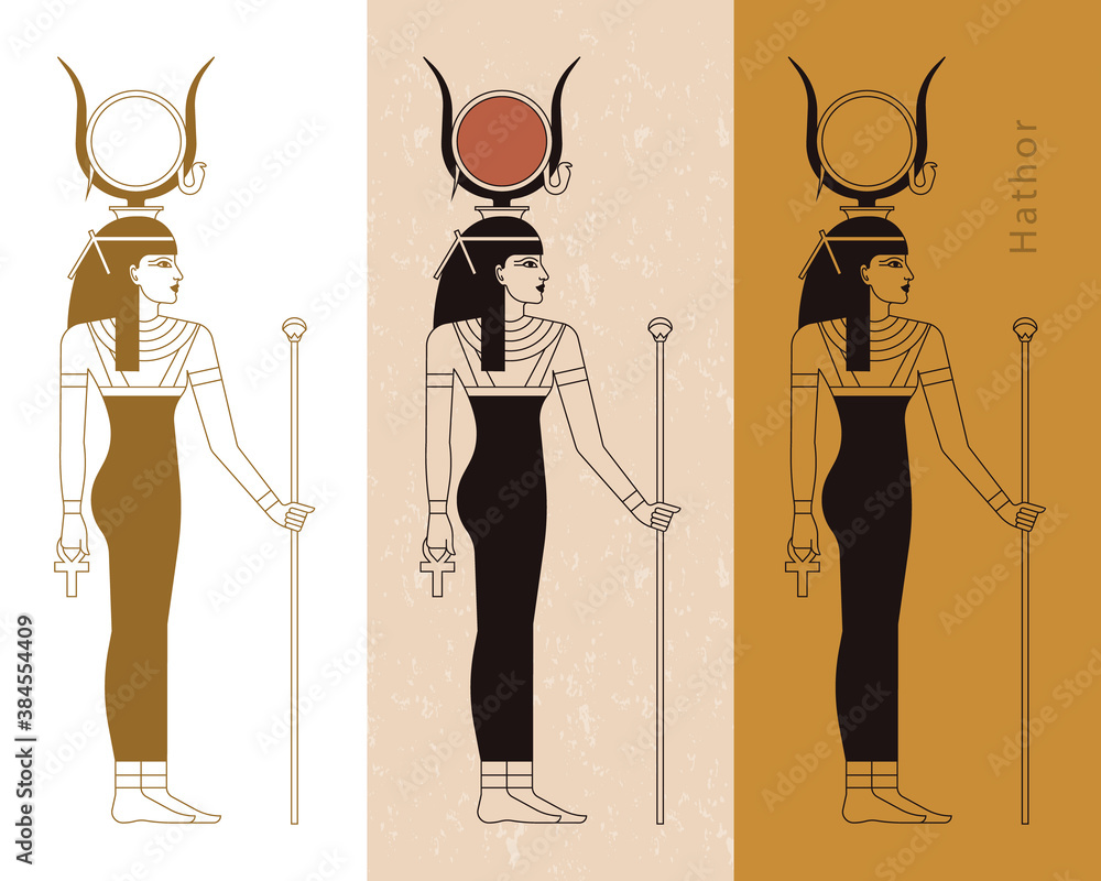 Photo A collection of vector illustrations by the ancient Egyptian ...