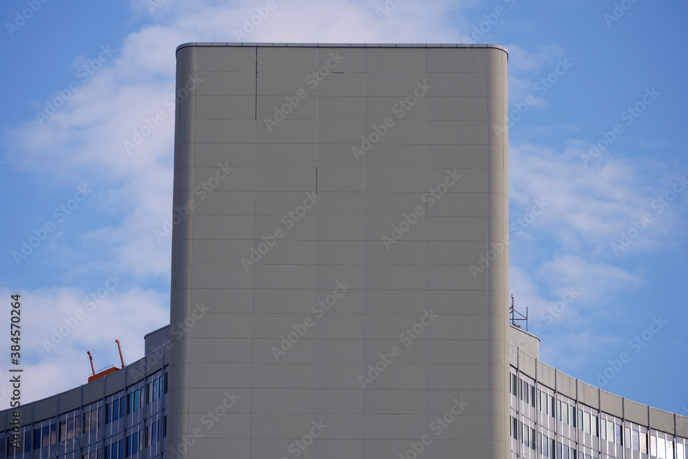 windowless facade of an office building in vienna Stock Photo | Adobe Stock