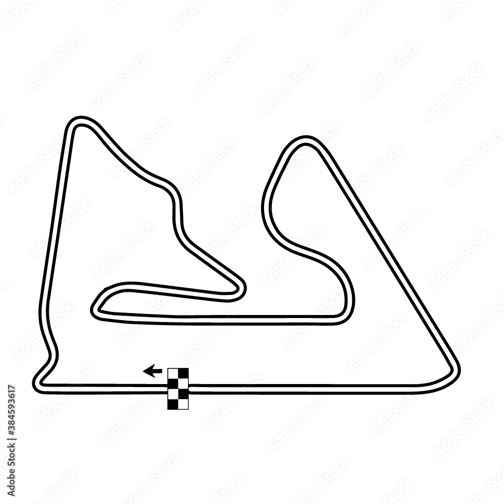 Bahrain, Race, Map, RaceTrack, Track, Vector Stock Vector | Adobe Stock