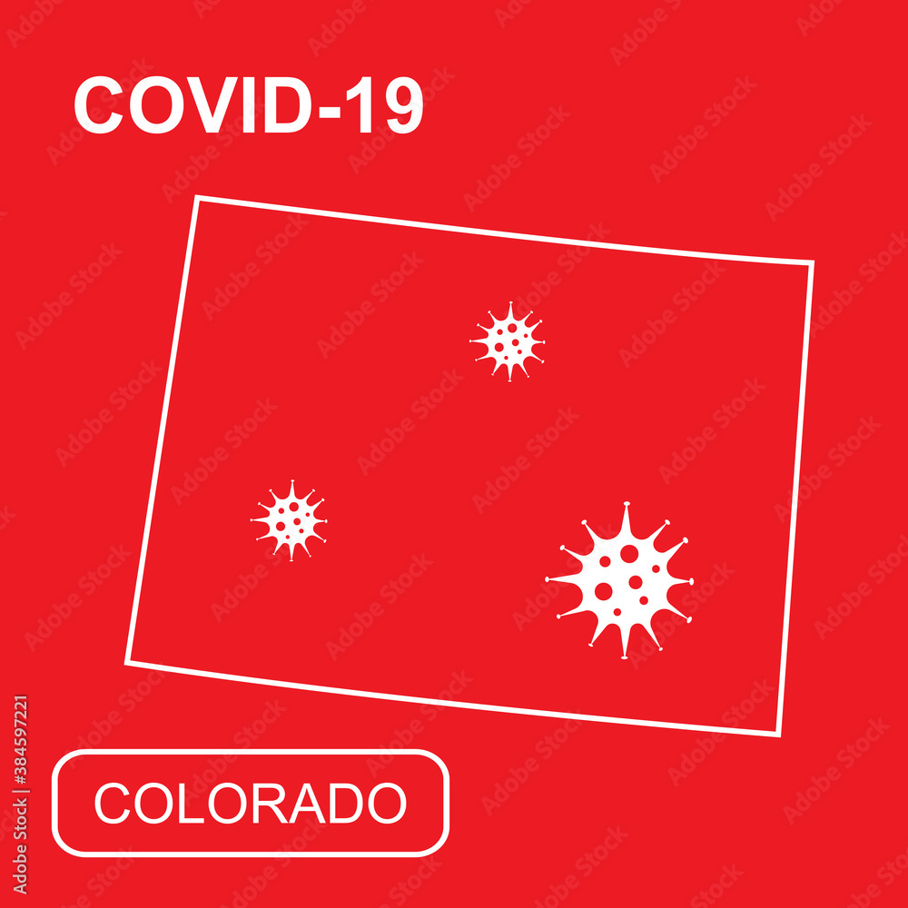 Map of Colorado labeled "Epidemic and Quarantine." White outline map of ...