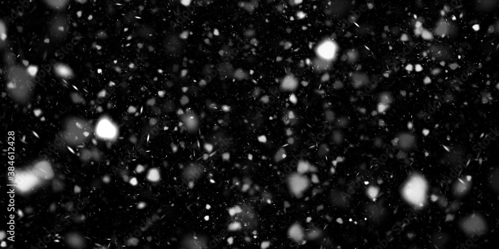 Snow Falling Stock Image In Black Background Stock Illustration | Adobe ...