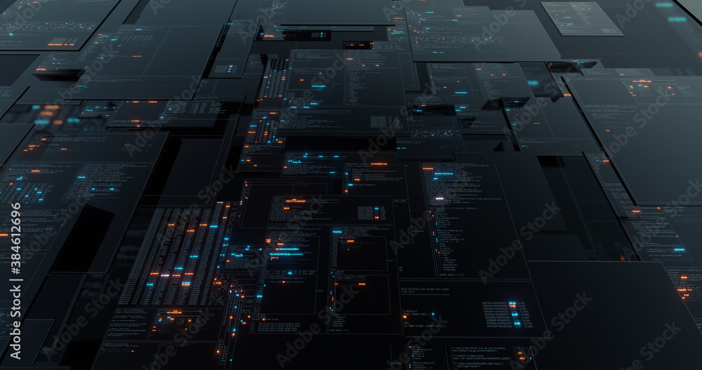 Programming code abstract technology background. Motion graphic 4K ...