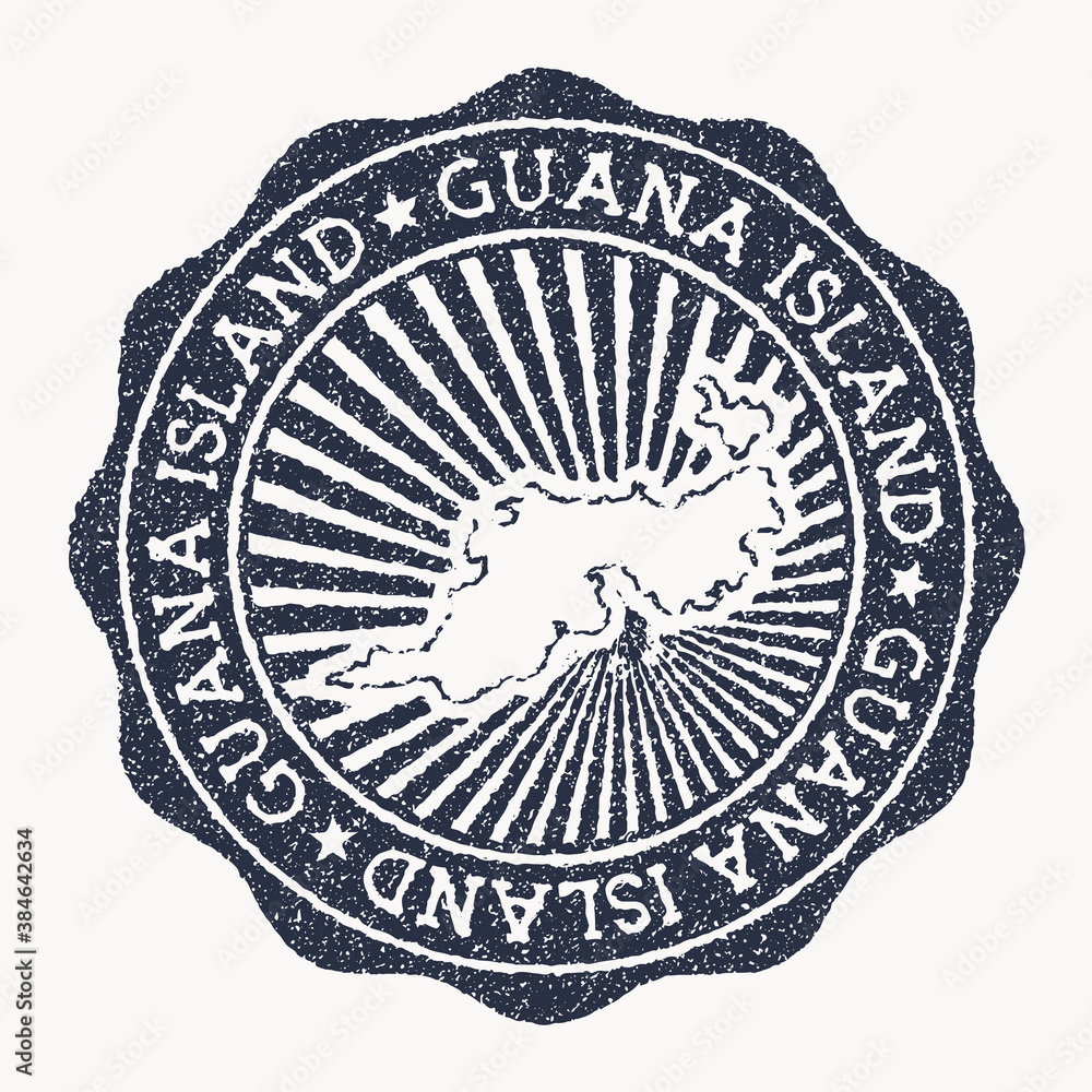Guana Island stamp. Travel rubber stamp with the name and map of island ... Guana Island stamp. Travel rubber stamp with the name and map of island ...