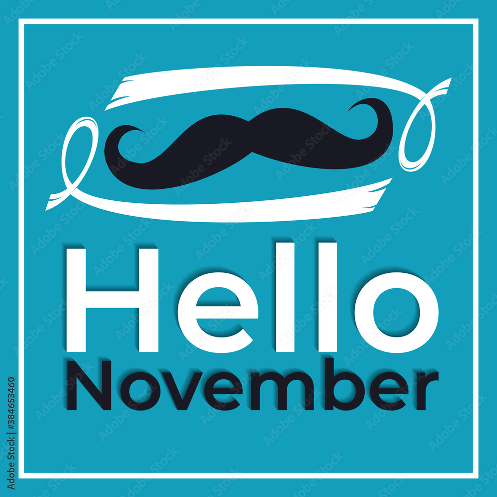 Prostate cancer awareness month. Men's health concept. Mustaches and ...