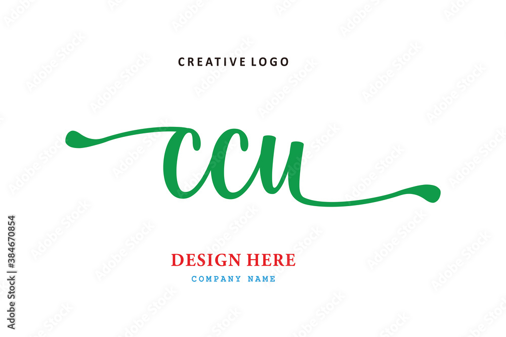 pharmacy logo composition of the letter CCU is simple, easy to ...
