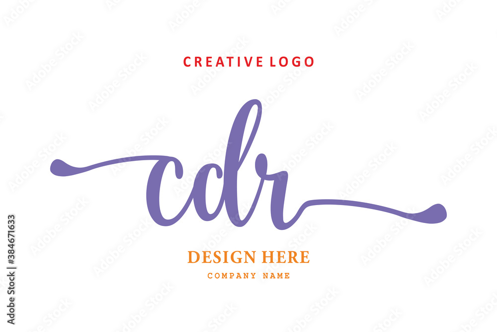 pharmacy logo composition of the letter CDR is simple, easy to ...