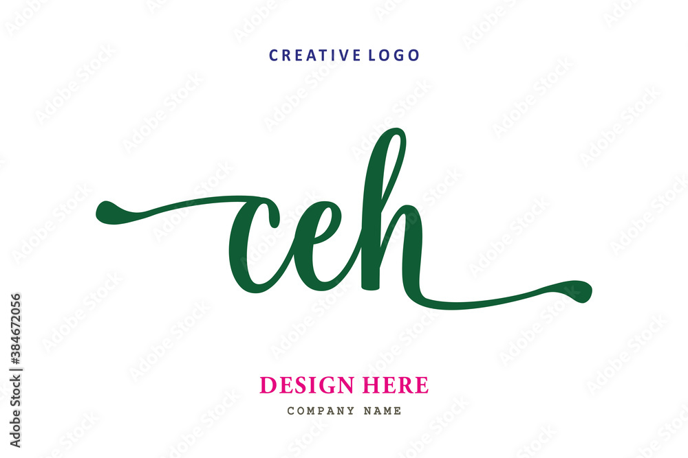 pharmacy logo composition of the letter CEH is simple, easy to ...