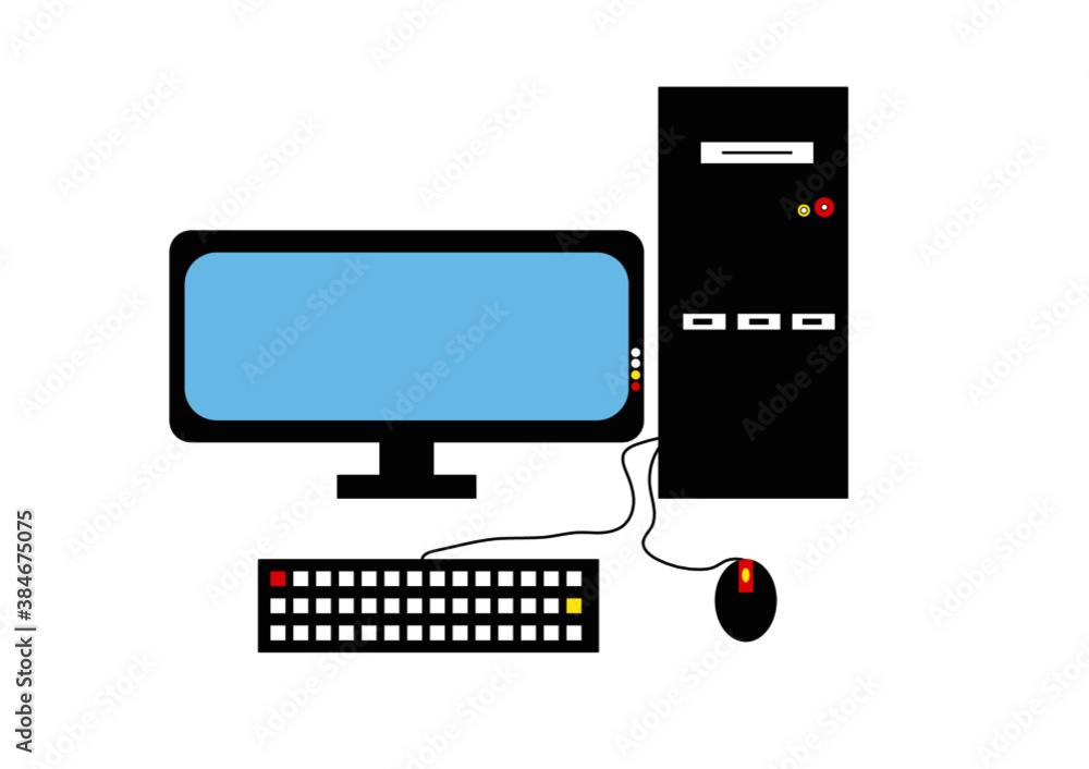 Personal computer vertor icon , Desktop computer logo , The logo shows ...