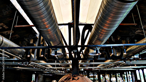 ductwork piping system and ventilation pipes of air condition install ...