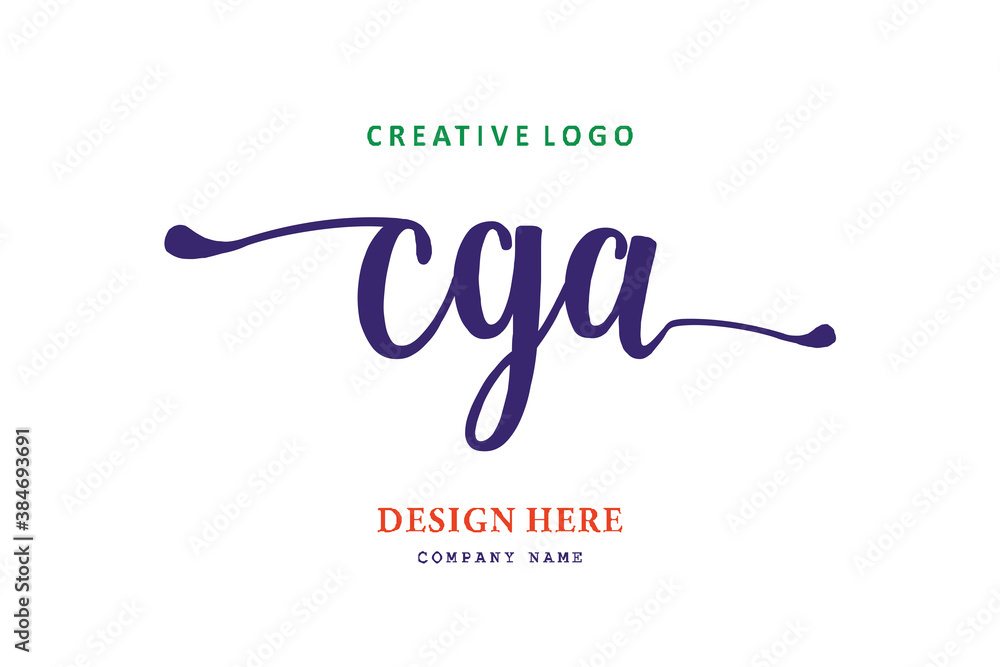 pharmacy logo composition of the letter CGA is simple, easy to ...