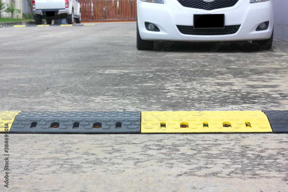 rubber reduce bump on road help the vehicle reduce speed in area for ...