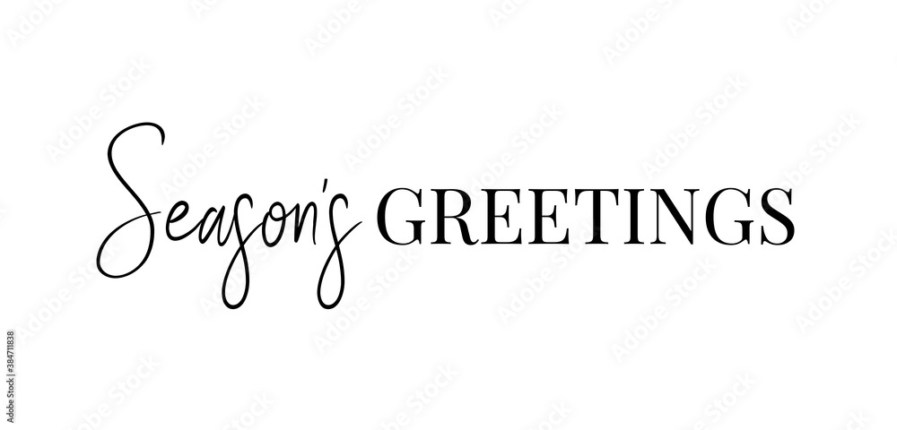Seasons greetings Christmas holidays. Hand drawn creative calligraphy ...