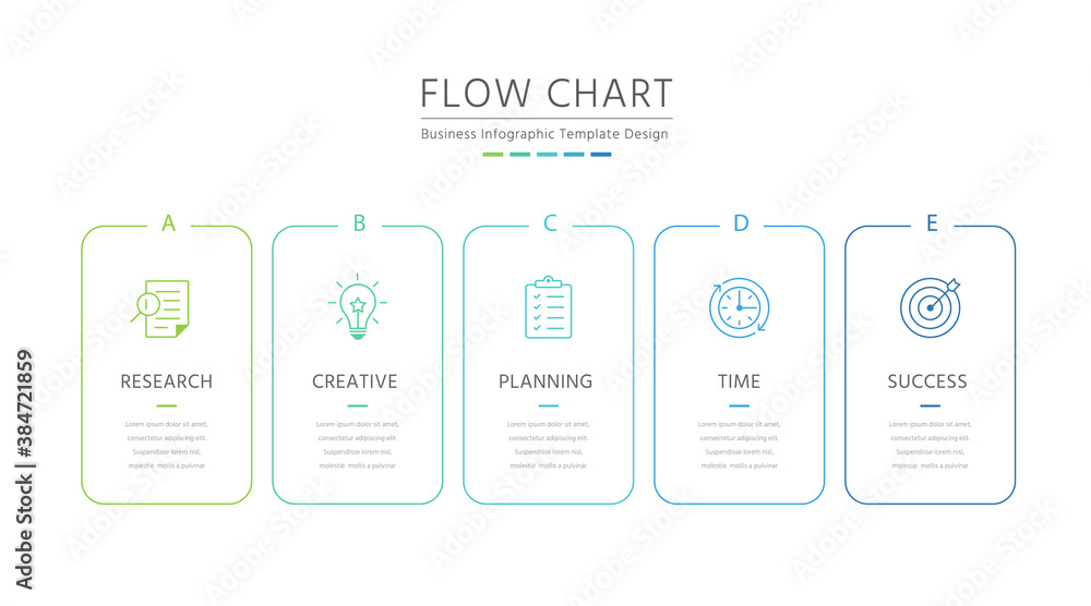 Simple flow chart infographics Stock Vector | Adobe Stock