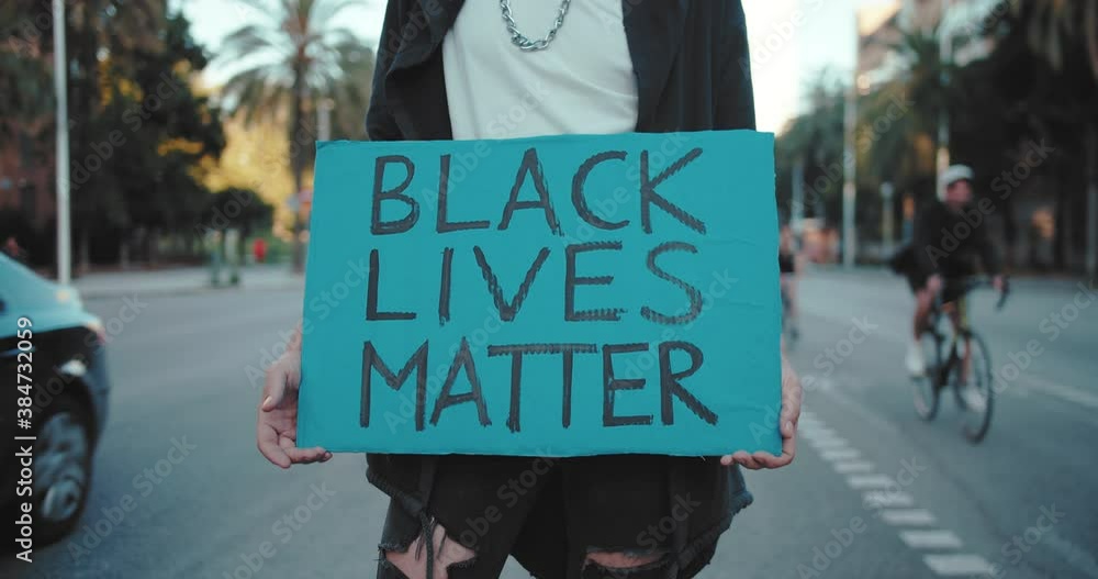 European student protest on the street for equal rights - Demonstrator ...