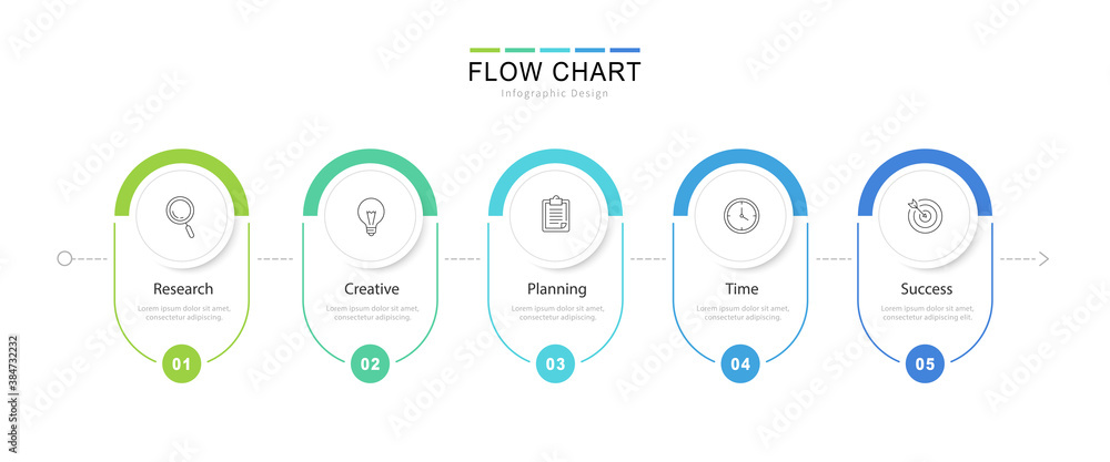 Infographic flow chart Stock Vector | Adobe Stock