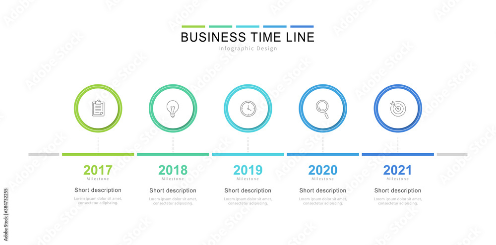 Business timeline infographic Stock Vector | Adobe Stock
