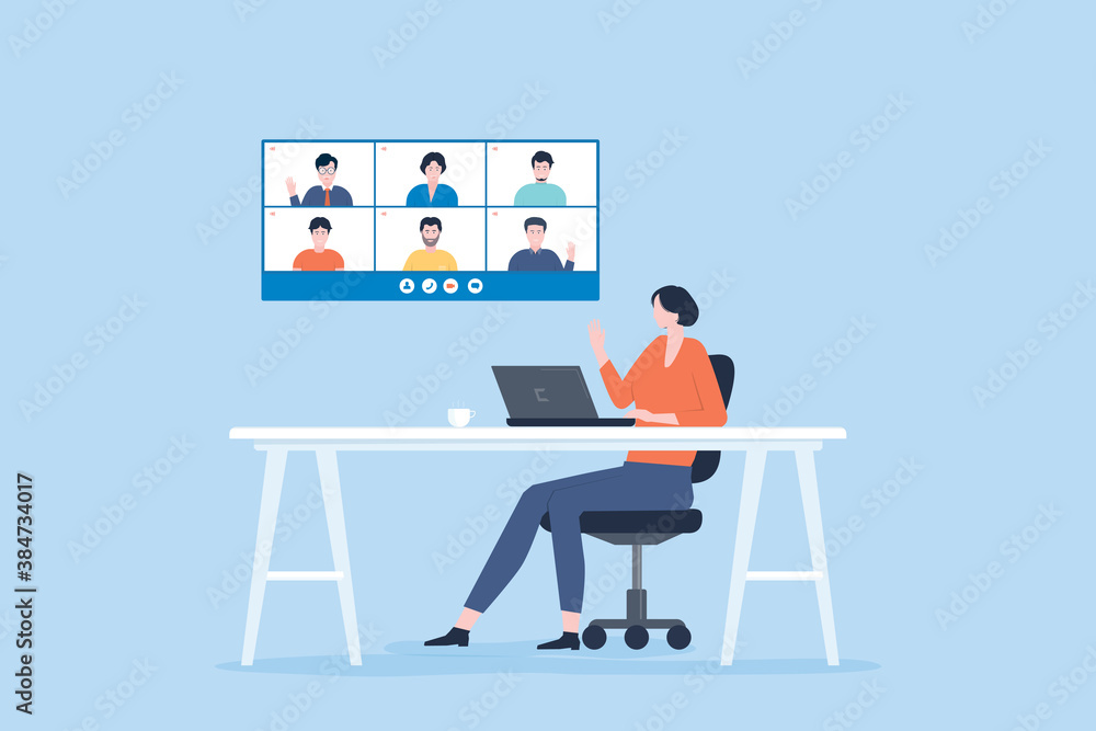 Video Conferencing Vector