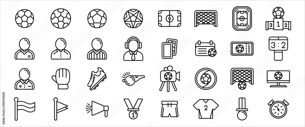 Simple Set of soccer sport Related Vector icon graphic design. Contains ...