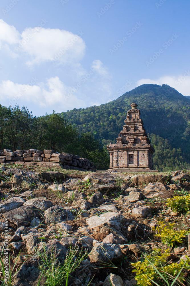 Candi Gedong V, one of the temple building in Candi Gedong Songo ...