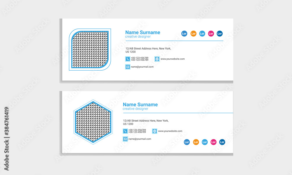 Flat, Modern, and Professional Email Signature Templates Design ...