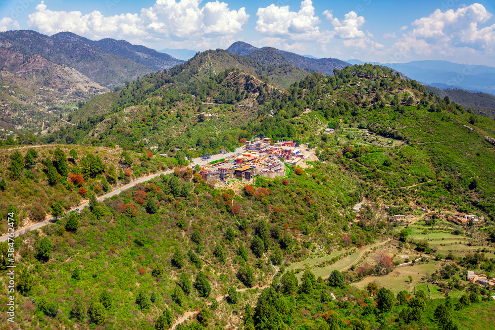 an aerial cityscapes and landscape photography of Islamabad city , a ...
